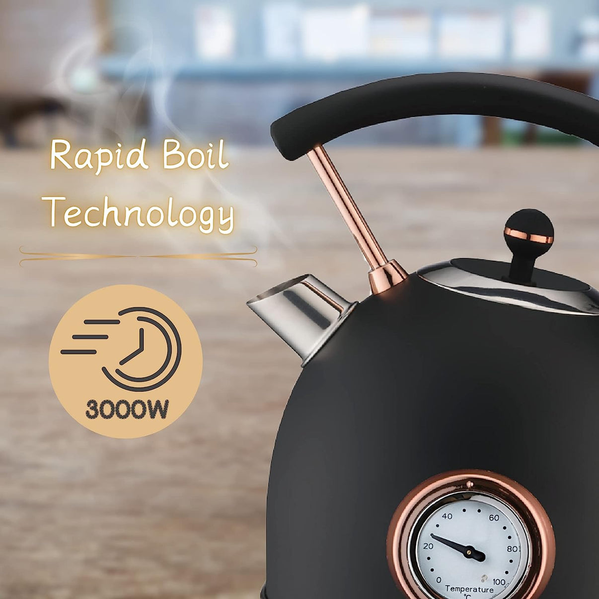 Rasonic Classic Retro Electric Kettle RK-YK18-UK